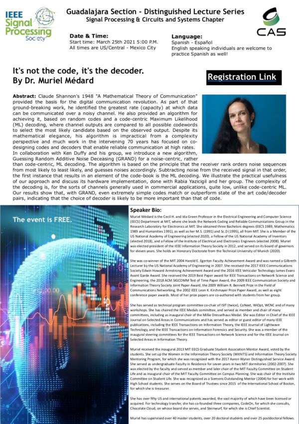 Plática: It’s not the code, it’s the decoder – IEEE Sección Guadalajara